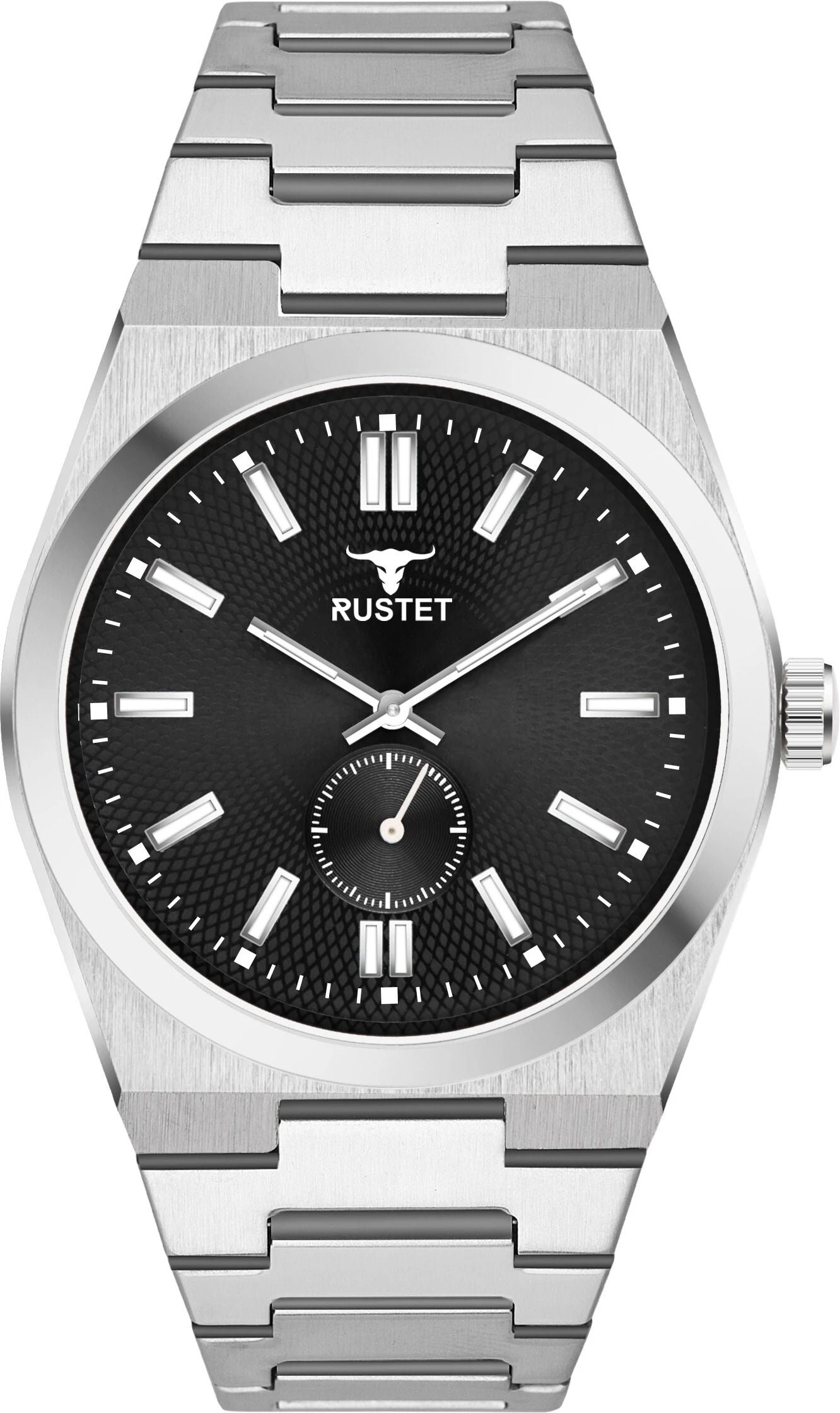 RUSTET 1853 Chronograph Quartz Dial Black With Silver Details 3ATM Wat ...